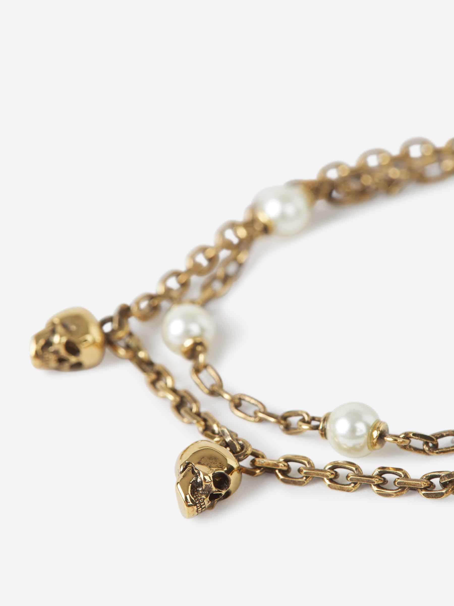 Pearl skull bracelet store