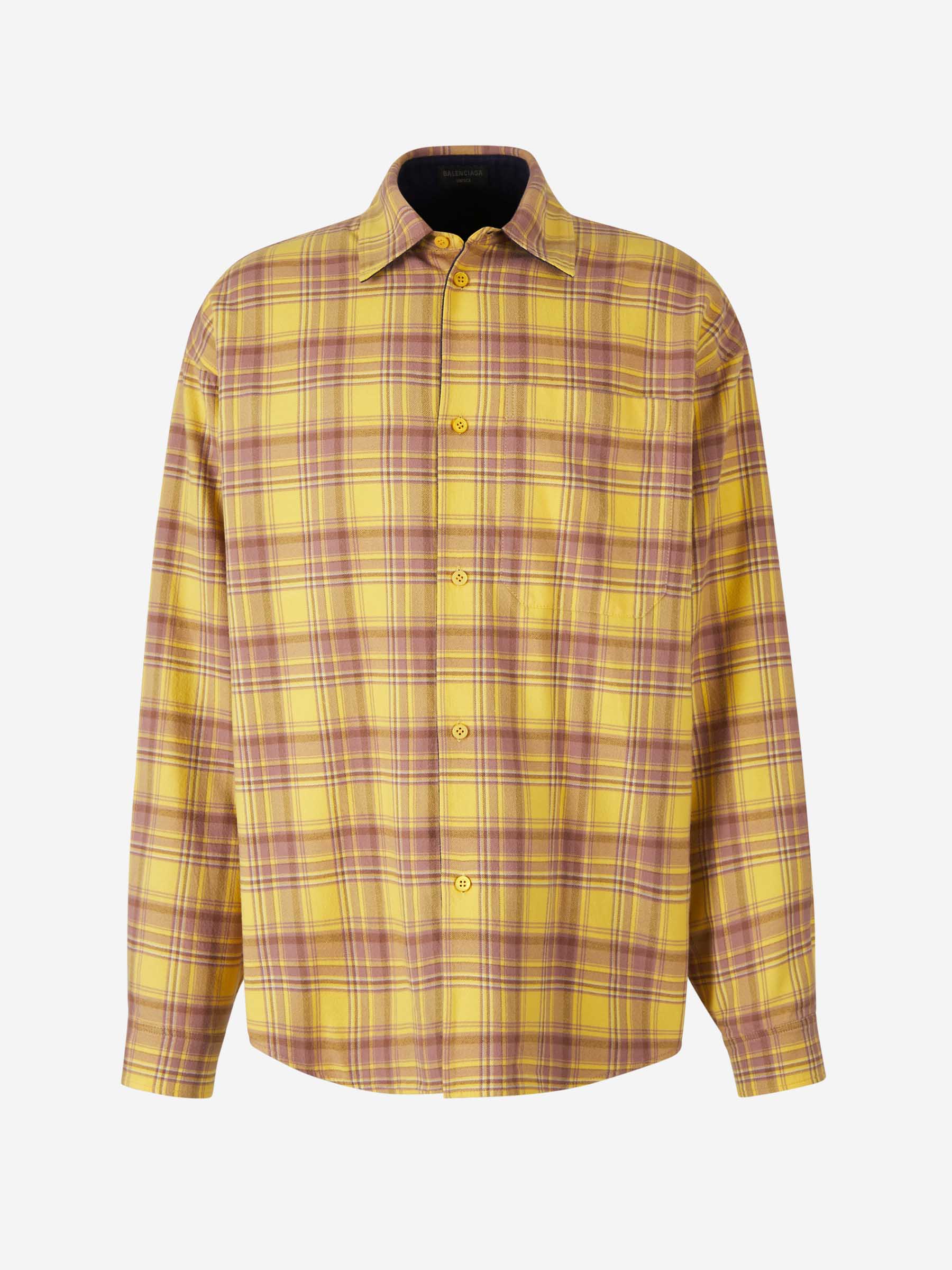 Balenciaga – Checkered Reversible Overshirt Hombre 531-006137 01